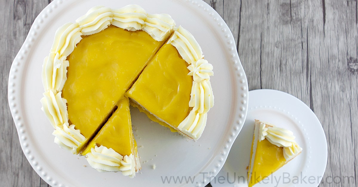 Lemon Curd Layer Cake With Lemon Buttercream The Unlikely Baker