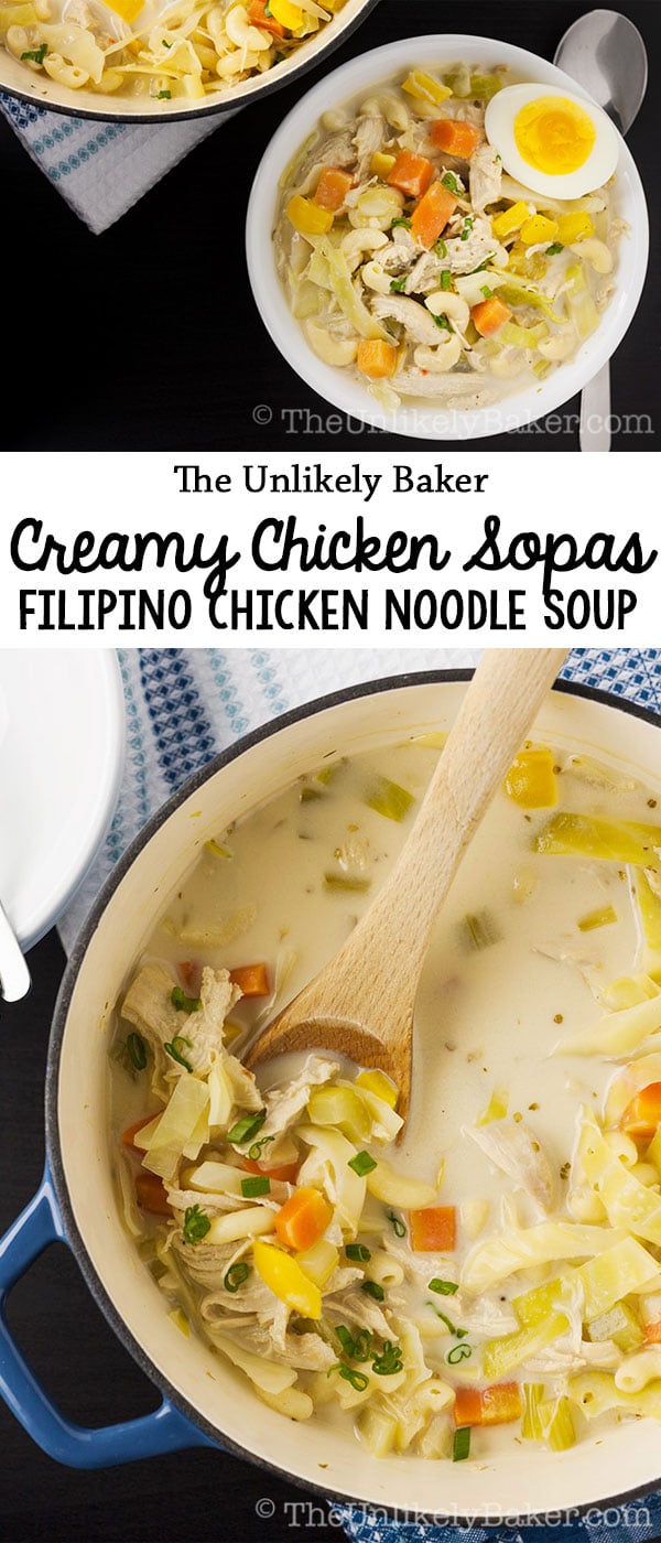Chicken Sopas Recipe (Chicken Macaroni Soup Filipino Style)