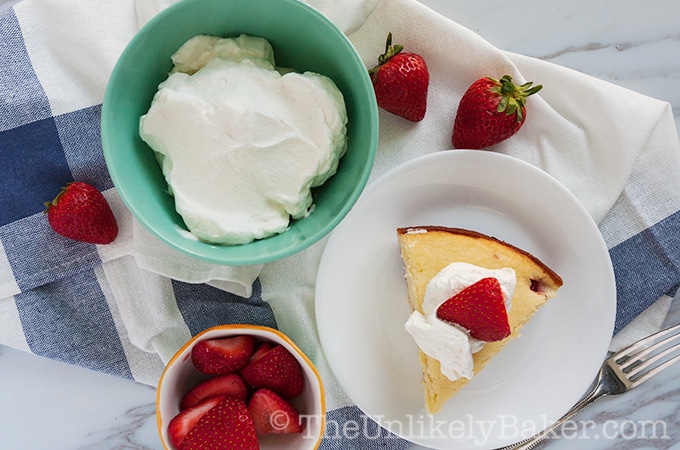 Strawberry Ricotta Cake (with step-by-step video) - The Unlikely Baker
