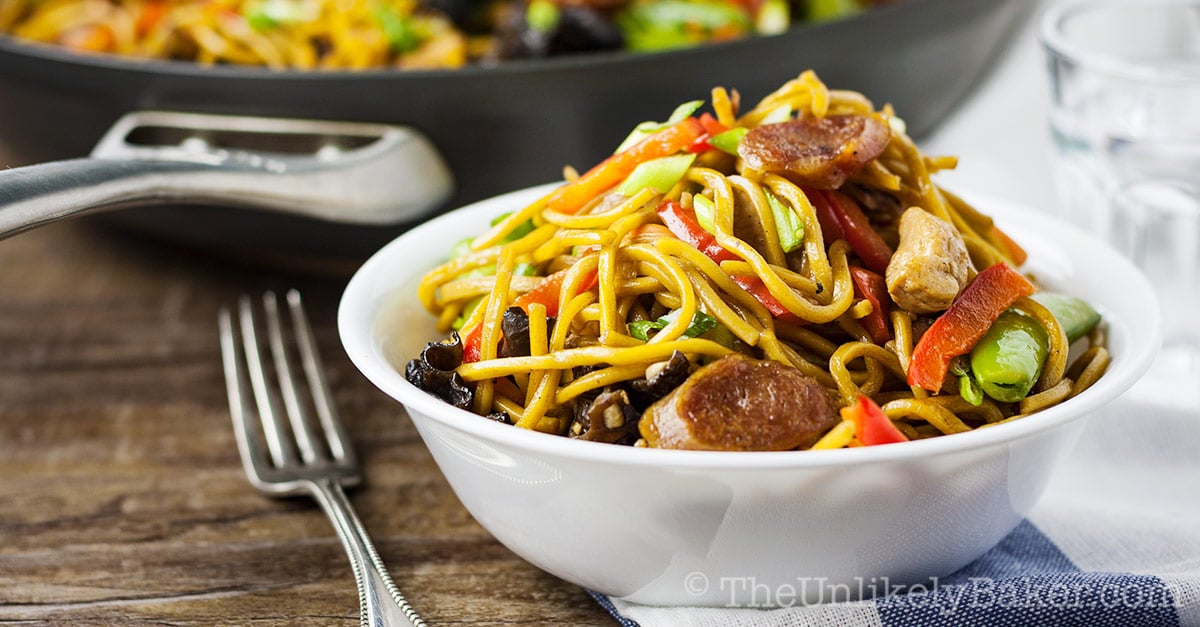 Pancit Canton Recipe (Filipino Stir-Fried Noodles) - The Unlikely Baker