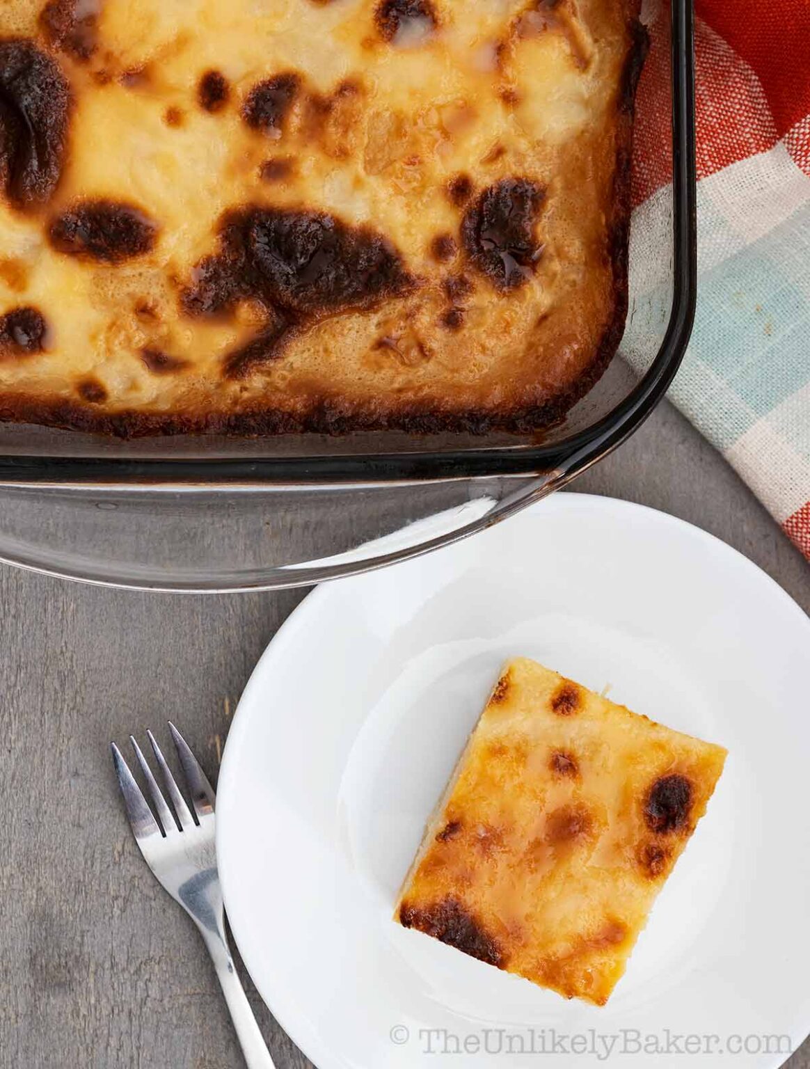 Filipino Cassava Cake with Macapuno