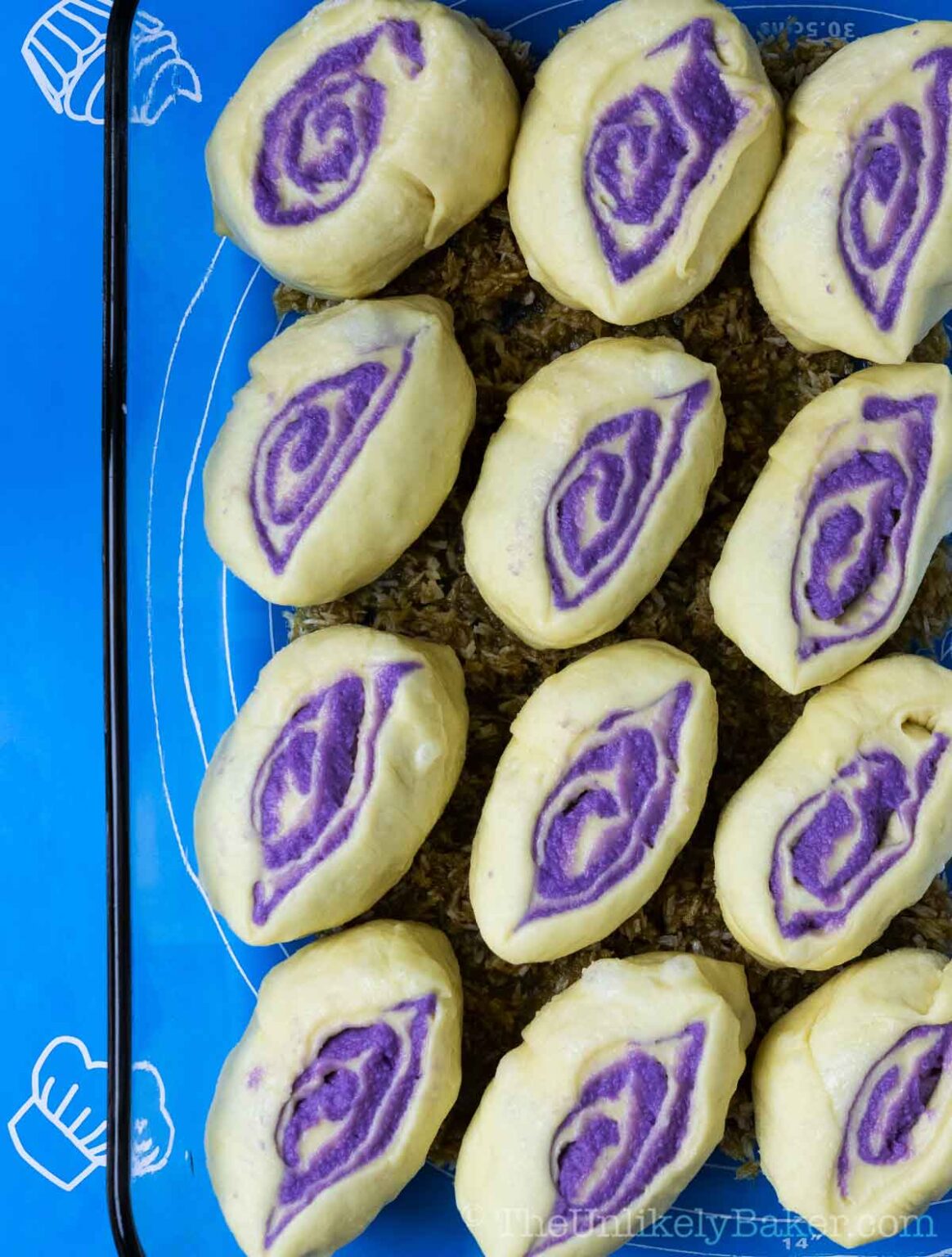 Ube Bread Rolls (with step-by-step photos) - The Unlikely Baker