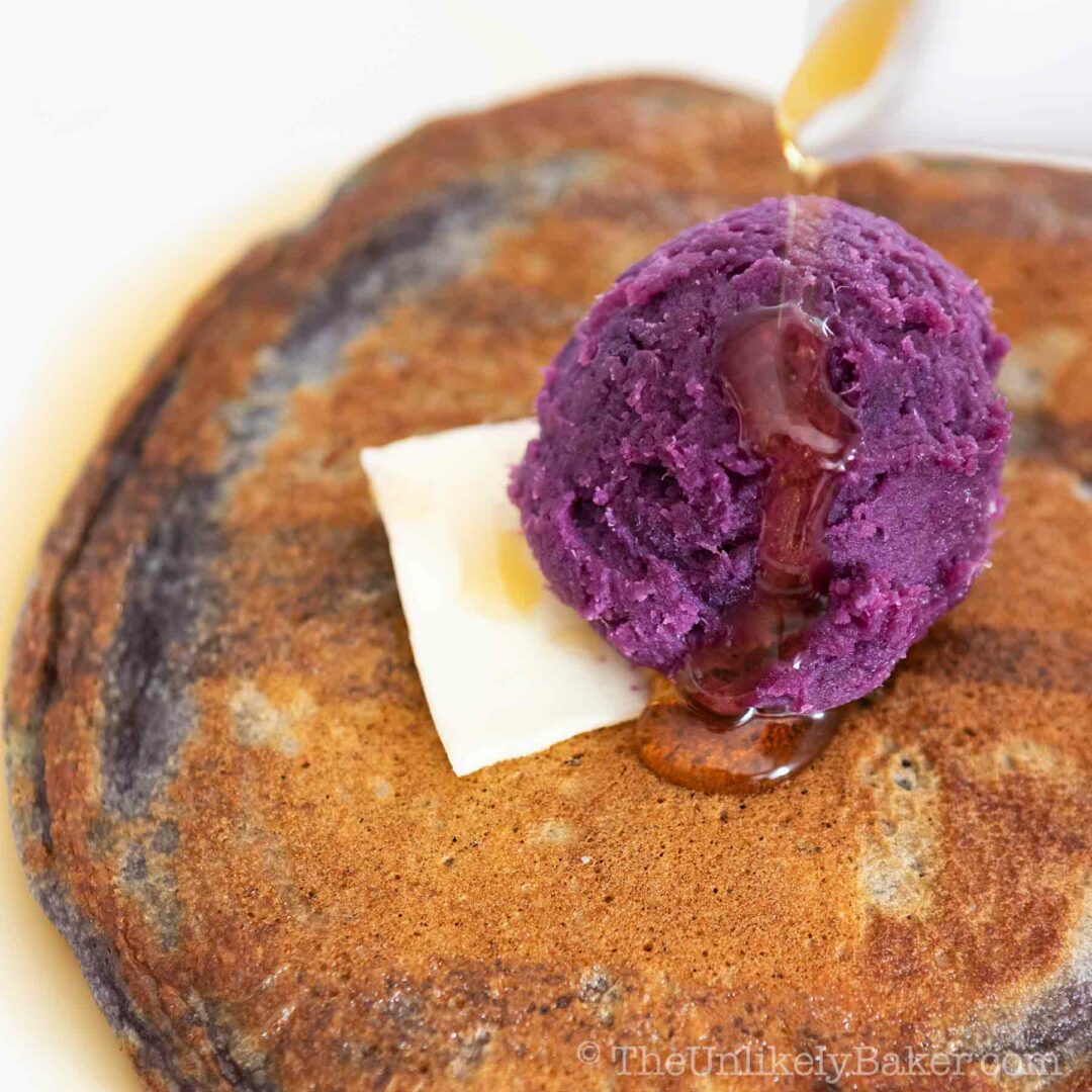 Ube Pancakes - Soft Fluffy Filipino Pancake Recipe