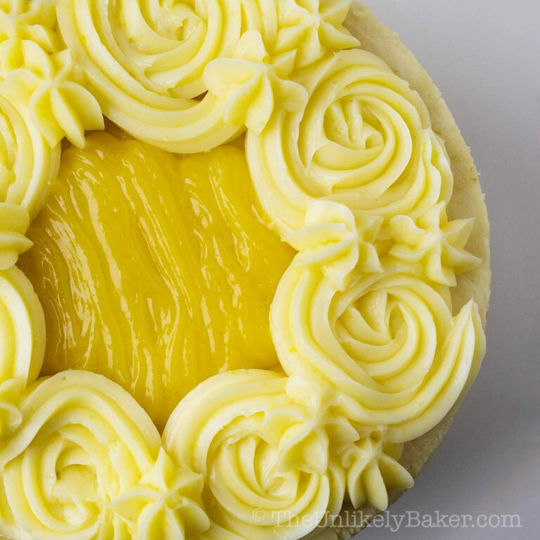 Lemon Cake with Lemon Curd Filling and Lemon Buttercream