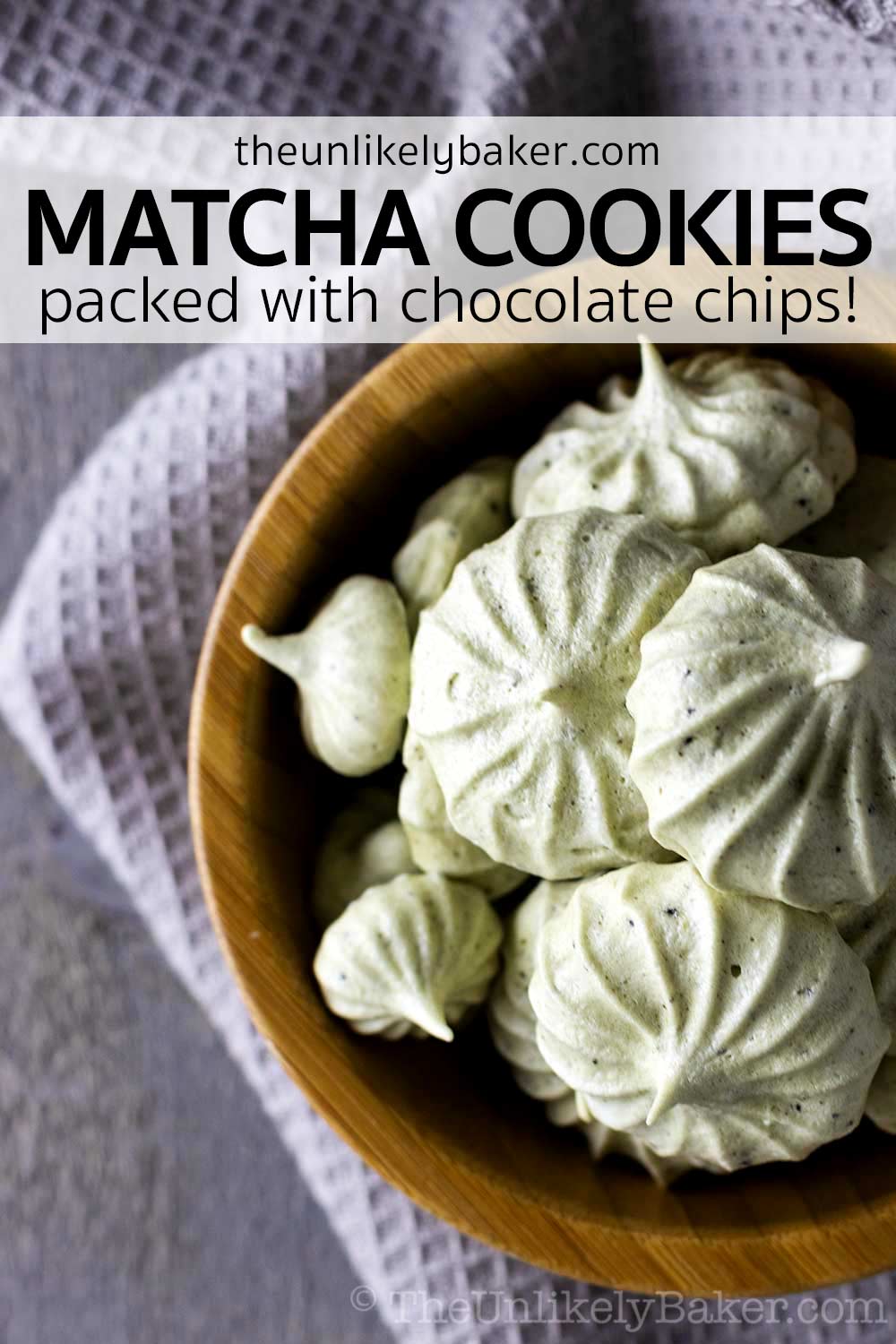 Matcha Chocolate Chip Cookies - The Unlikely Baker