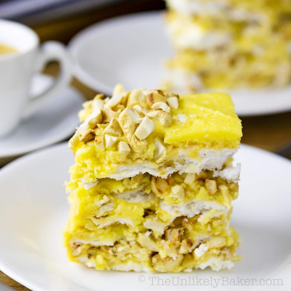 Sans Rival Cake Recipe (Filipino Cashew Meringue Cake) - The Unlikely Baker