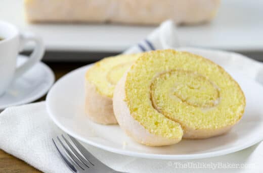 The Best Pianono Roll Cake (Easy Recipe) - The Unlikely Baker®