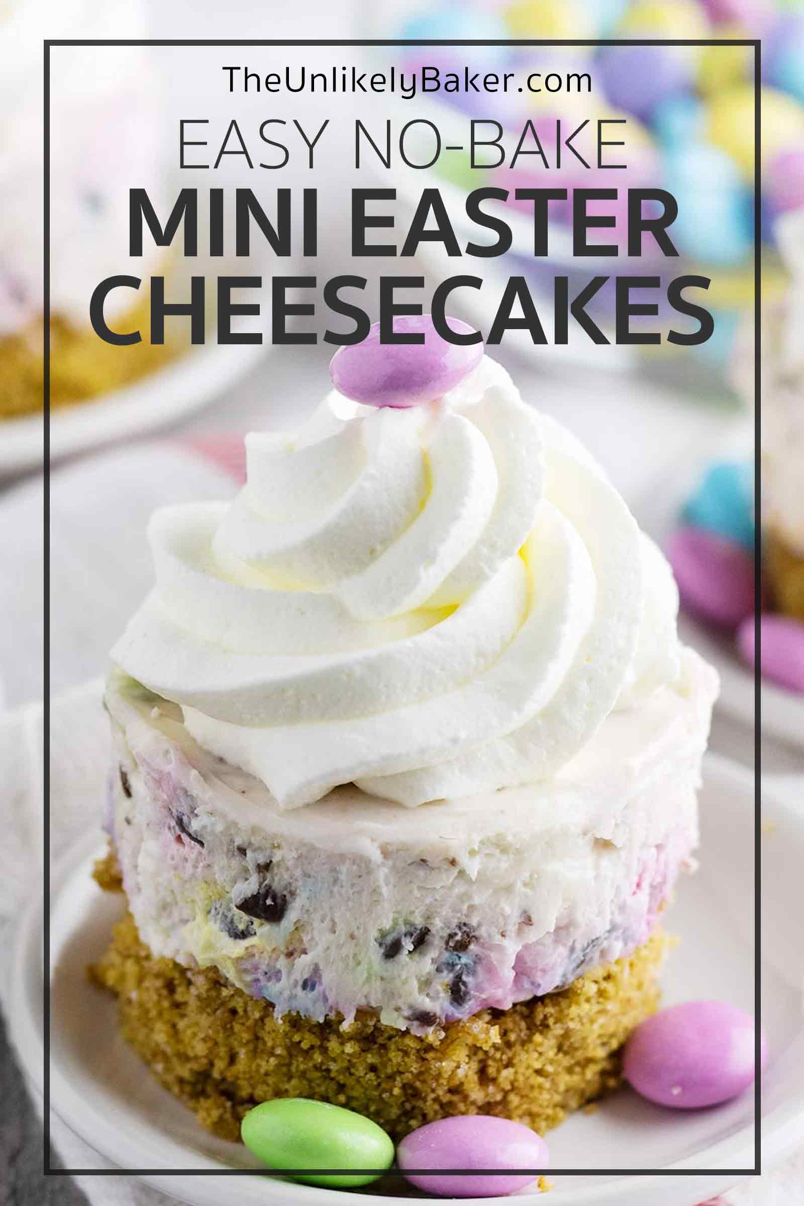 Mini Easter Cheesecakes (No Bake)