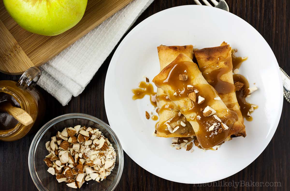Apple Spring Rolls Recipe - The Unlikely Baker®