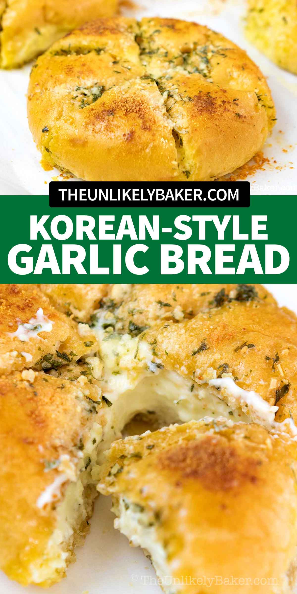 Korean Garlic Bread - The Unlikely Baker®