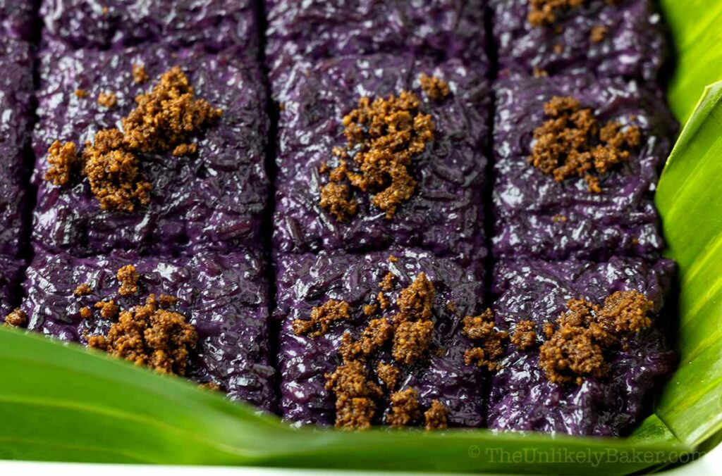 Ube Biko with Latik