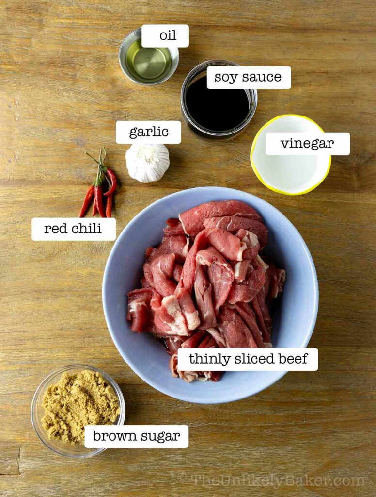 Sweet and Spicy Beef Tapa